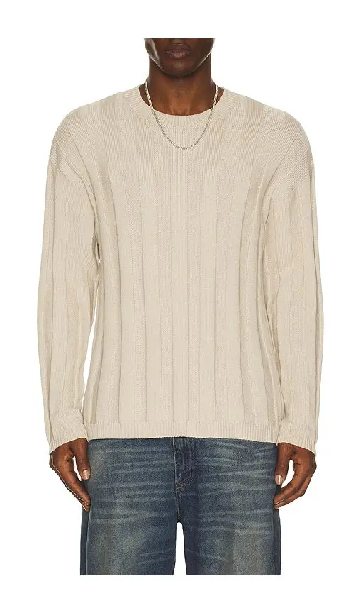 Helmut Lang Wide Rib Crew Neck Sweater - Grey