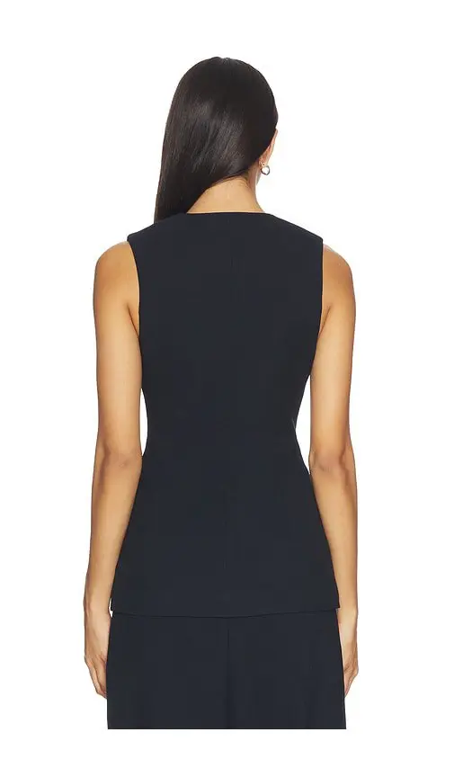 LOVERS AND FRIENDS Sleeveless V-neck Button-front Top
