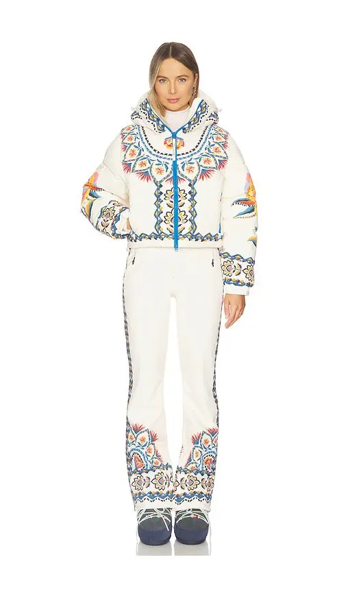 WHITESPACE X Farm Rio High Waisted Riding Bib Pant