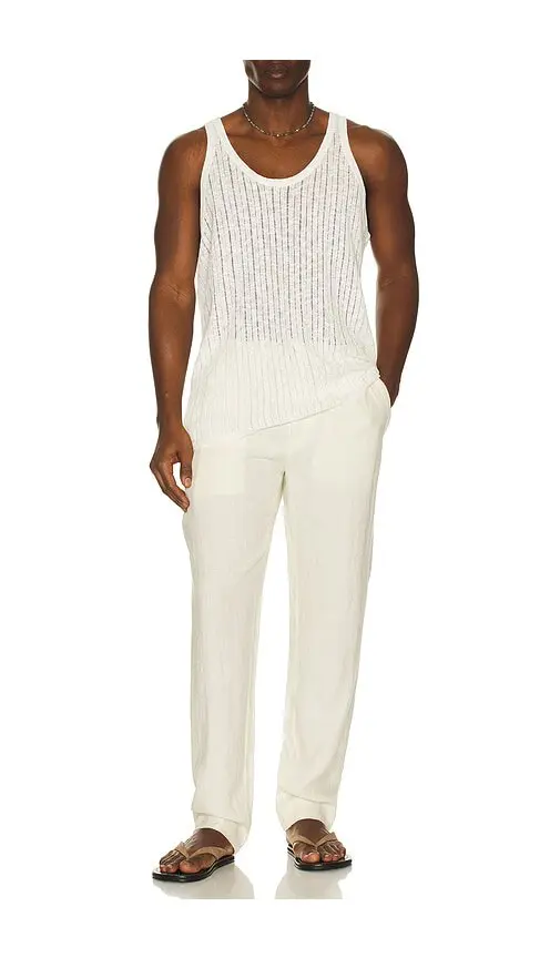 Vince Patch Pocket Drawstring Pant - White