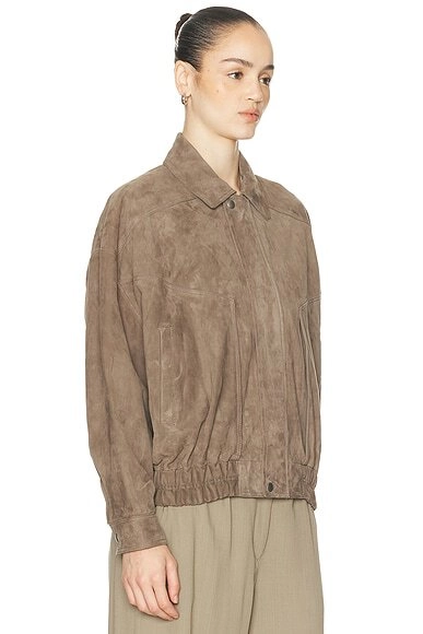 ARMA Frederica Suede Bomber Jacket - Soil