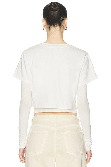 AGOLDE Romily Tee Shirt - White Ash