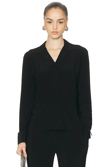 Norma Kamali Collar Stand Top