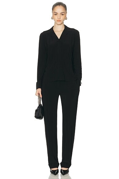 Norma Kamali Collar Stand Top