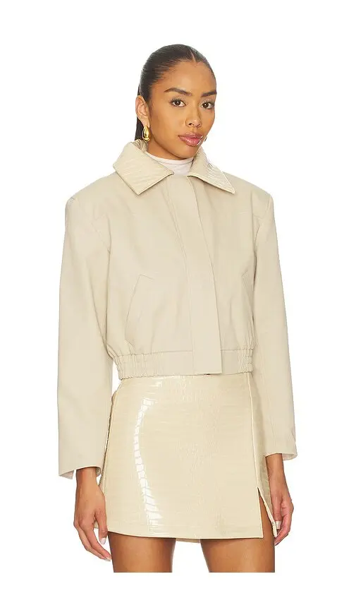 SELMACILEK Latte Twill Bomber Jacket