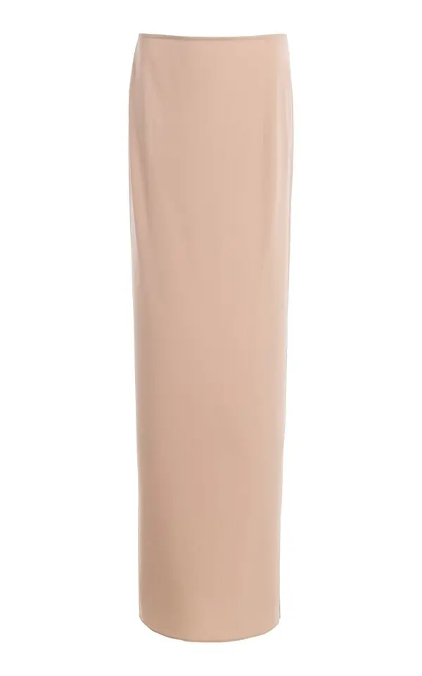 THE NEW ARRIVALS ILKYAZ OZEL Zada Jersey Maxi Skirt - Nude