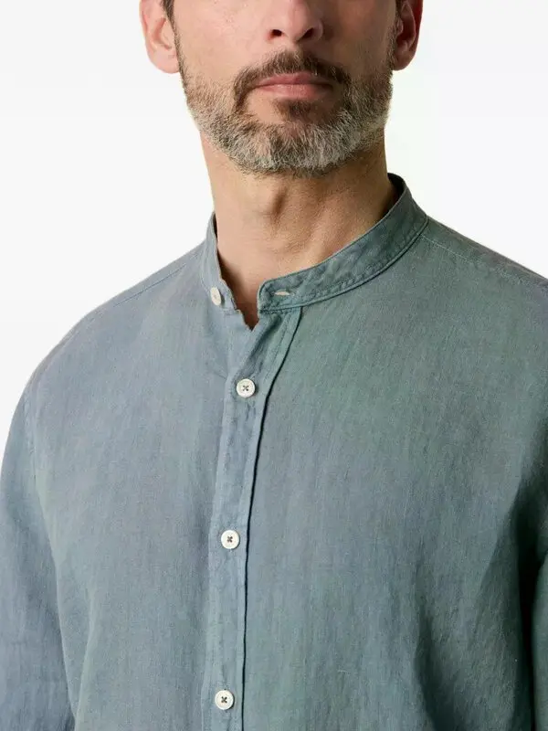 Brooks Brothers Stand Collar Linen Shirt