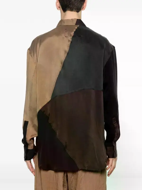 SONG FOR THE MUTE Patchwork Button-fastening Shirt