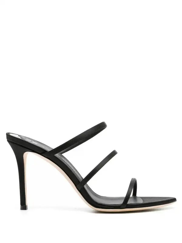 GIUSEPPE ZANOTTI Alimha Satin Sandals - Black