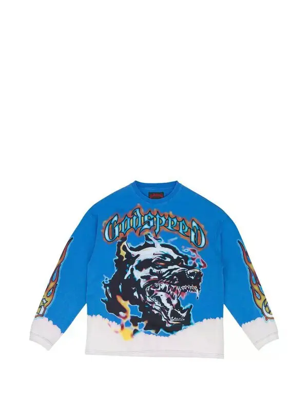 GODSPEED Graphic Long-sleeve Sweatshirt - Blue