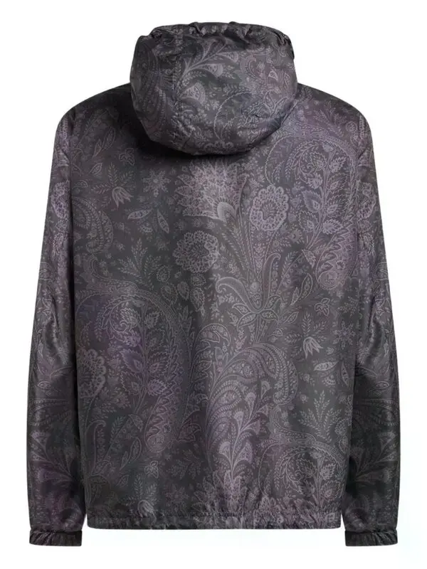Etro Paisley Print Hooded Windbreaker Jacket