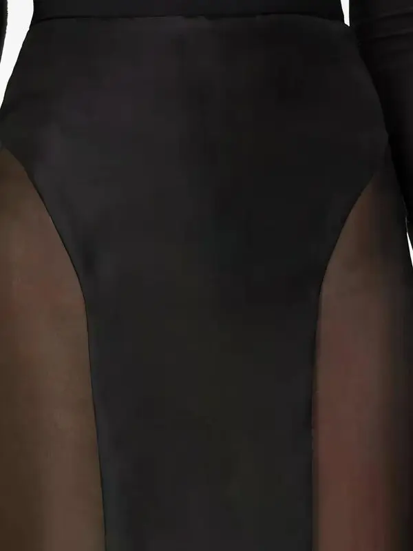 MIA PECULIAR Sheer Detail Midi Skirt