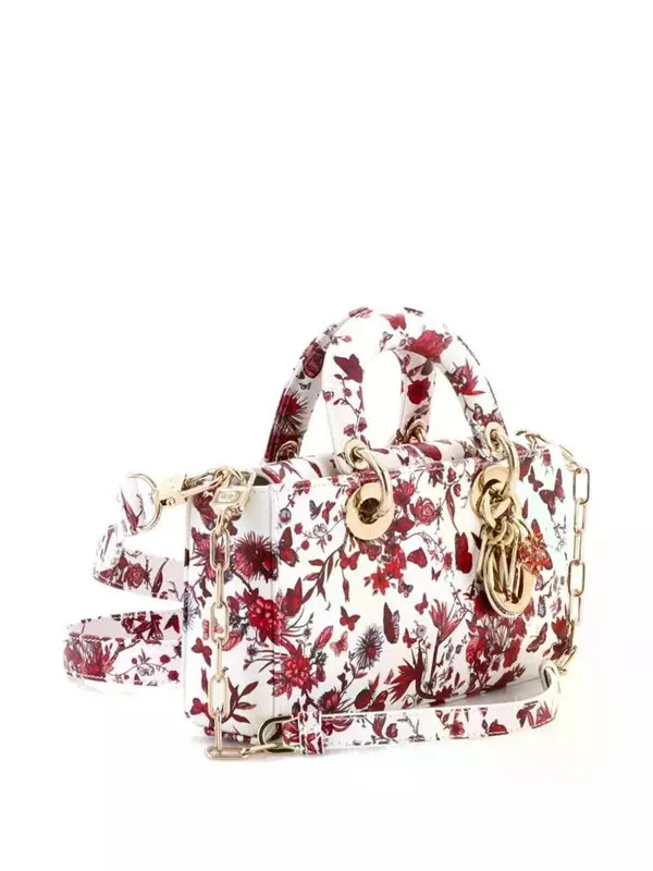 Dior Lady D-joy Bag Printed Leather Small Satchel - Multicolour
