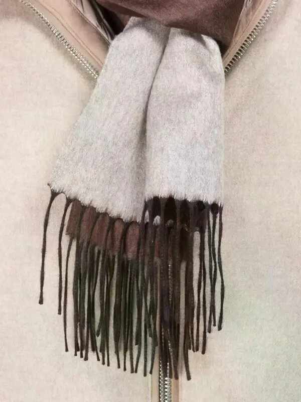 MOORER Jared Colour-block Scarf - Brown