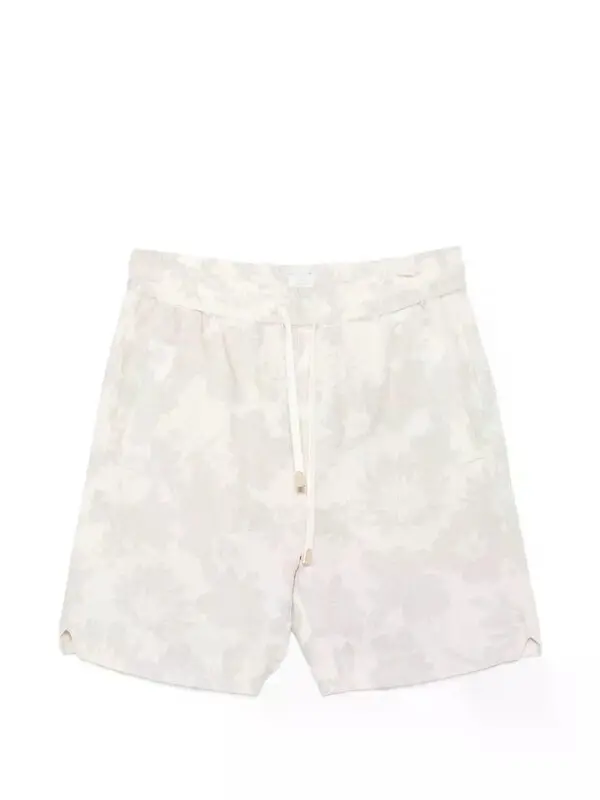 Eleventy Floral Print Deck Shorts
