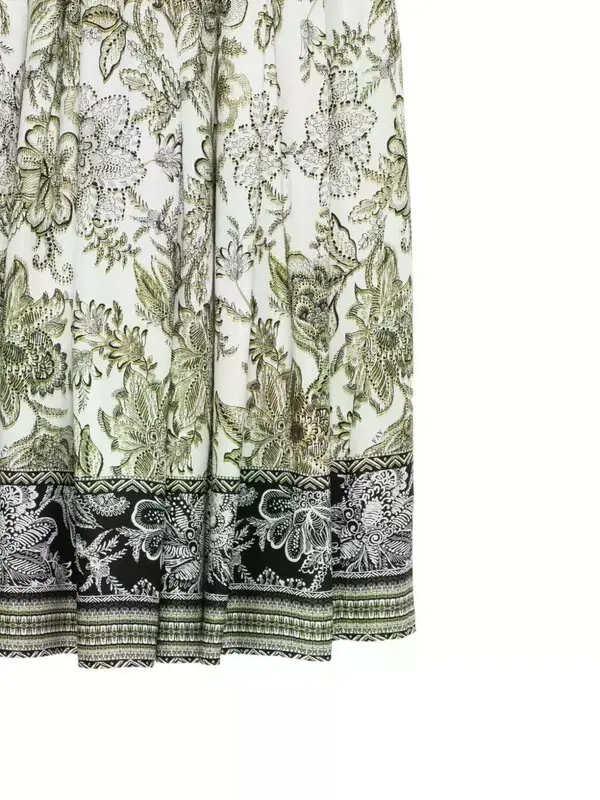 FAY Floral Midi Skirt