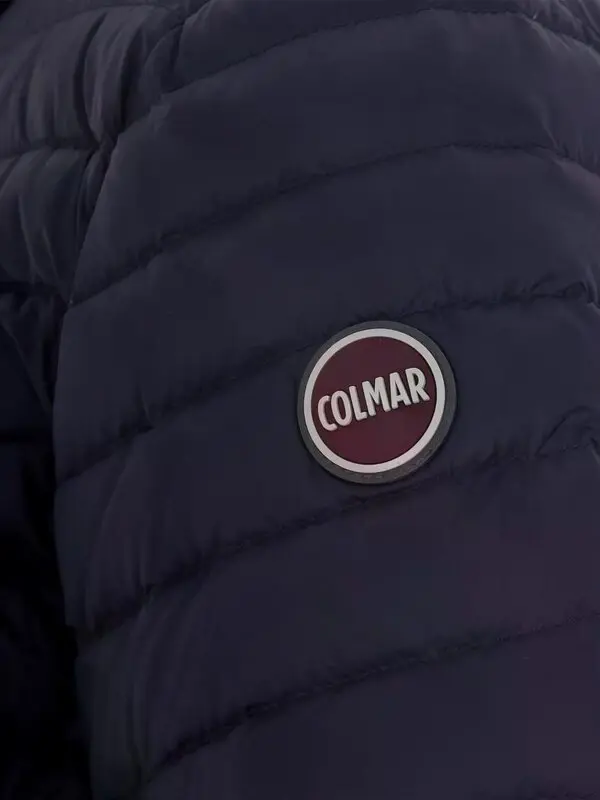 COLMAR Quilted Jacket With High Neck And Zip Fastening - Blue