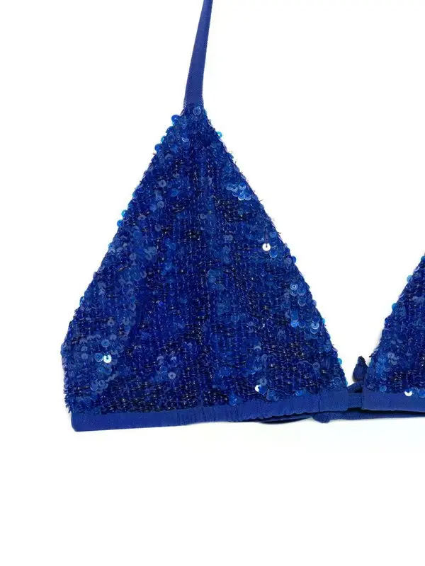 P.a.r.o.s.h Sequin-embellishment Bikini Set - Blue