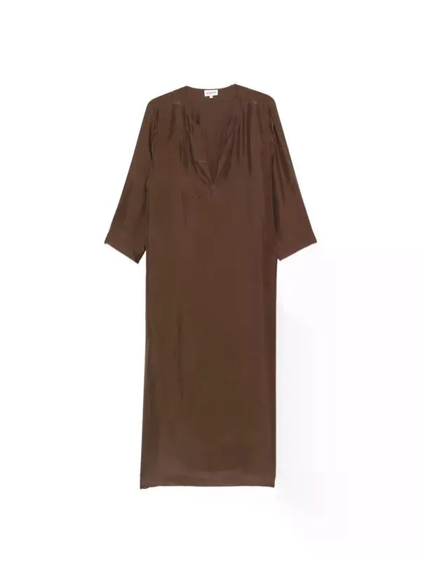 P.a.r.o.s.h V-neck Midi Dress - Brown