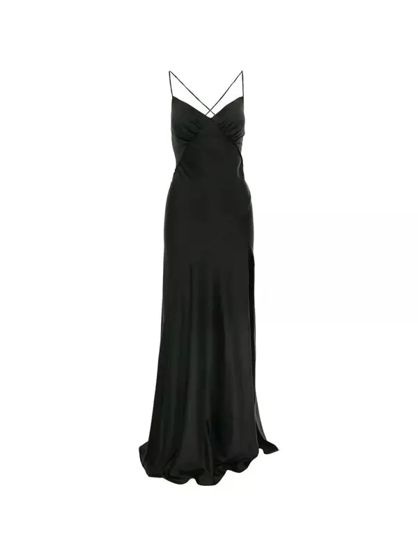 ROSERRY Seville Front-slit Dress - Black