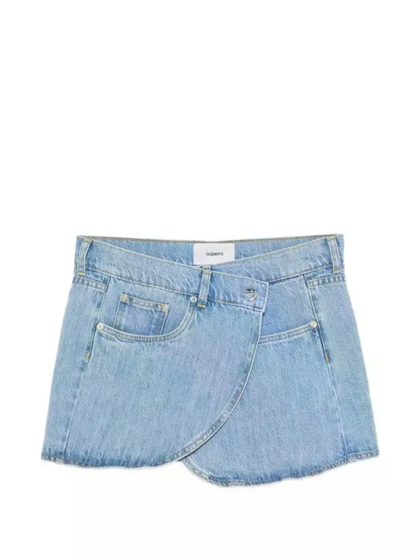 Coperni Asymmetric Denim Skirt - Blue