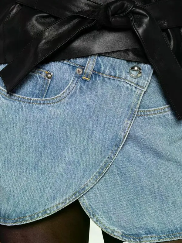Coperni Asymmetric Denim Skirt - Blue