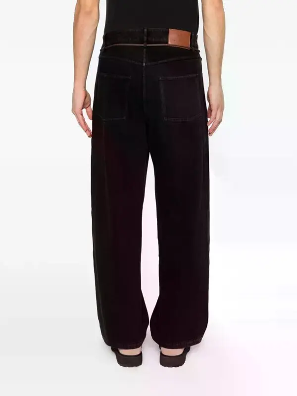 SONG FOR THE MUTE Wide Leg Drawstring Jeans