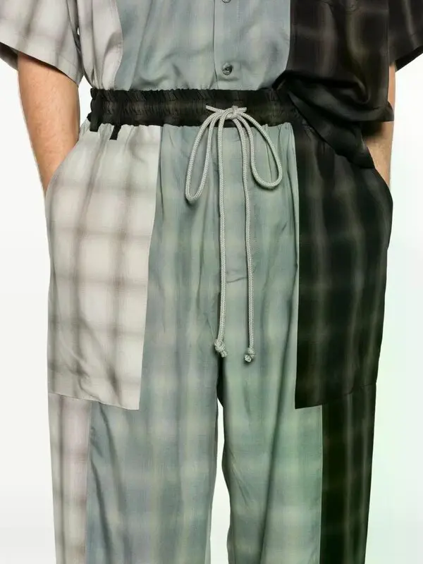 SONG FOR THE MUTE Check-pattern Trousers