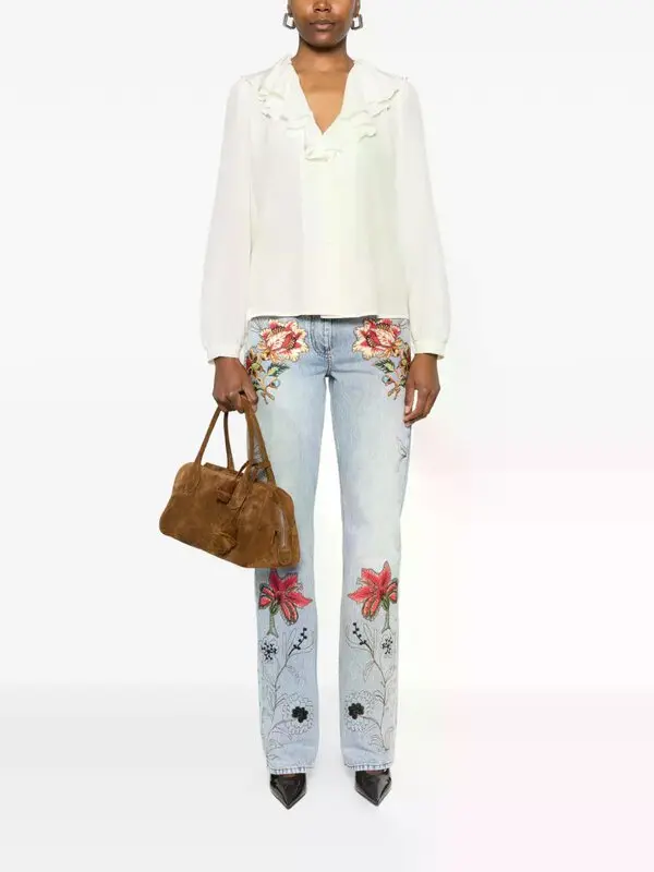 Etro Ruffled Silk Blouse