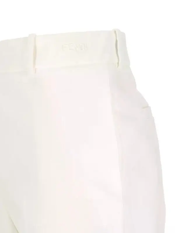 Fendi Logo Embroidered Belt Loop Trousers