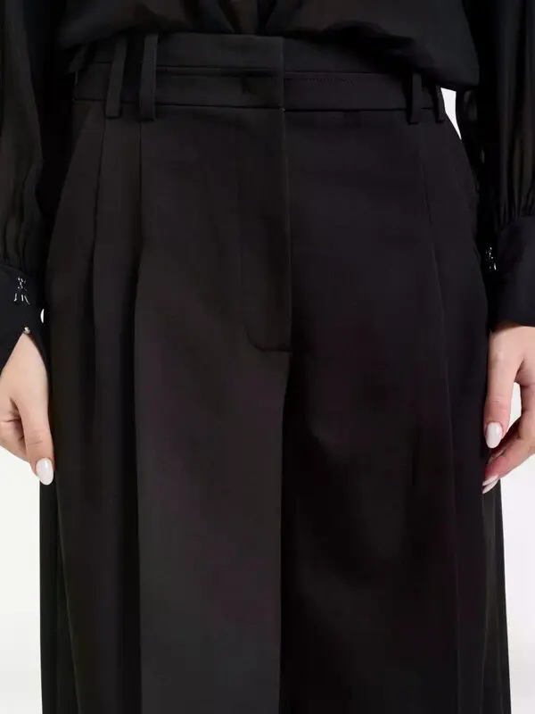 Patrizia Pepe Pleated Wide-leg Trousers