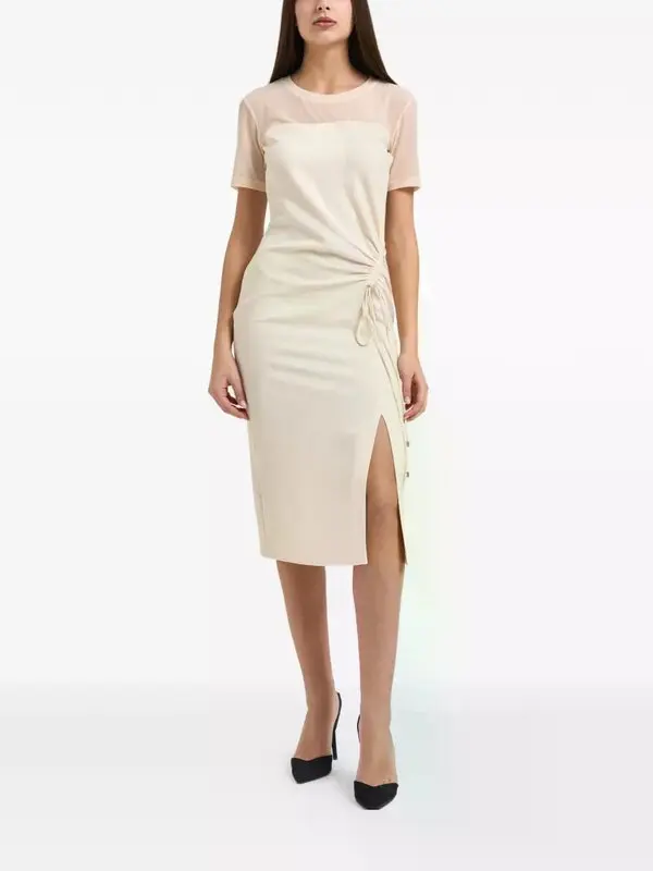 Patrizia Pepe Gathered Split Midi Dress