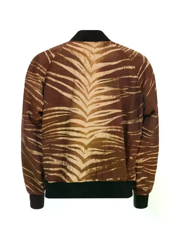 Just Cavalli Tiger Print Bomber Jacket - Brown