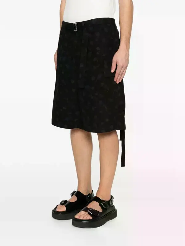 Sacai Belted Floral Shorts