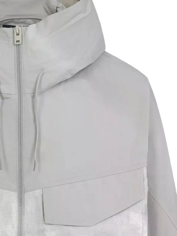 Y3 Panelled Hooded Zip-up Jacket