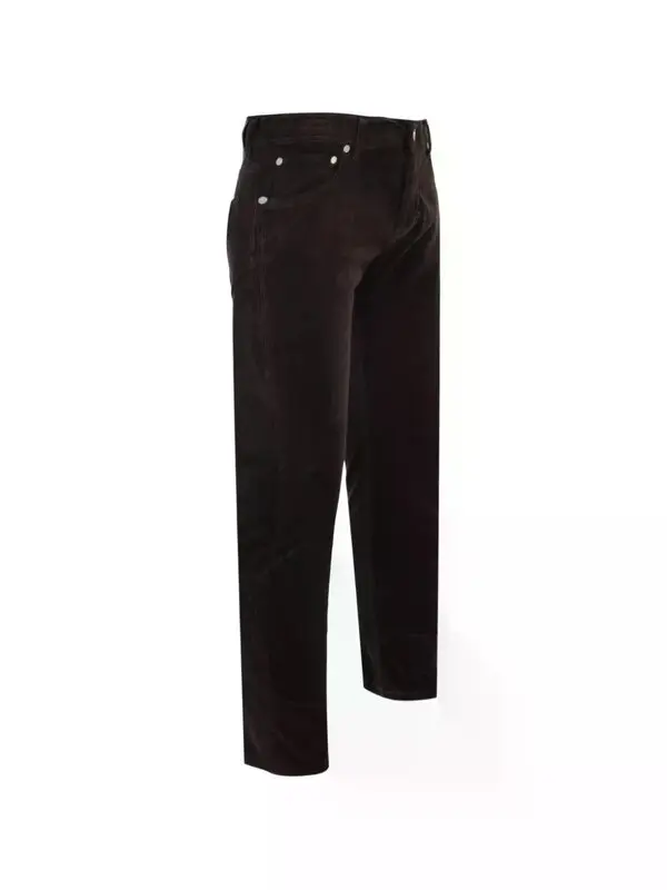 BARBA NAPOLI Corduroy Straight Leg Trousers - Brown