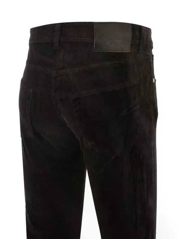 BARBA NAPOLI Corduroy Straight Leg Trousers - Brown