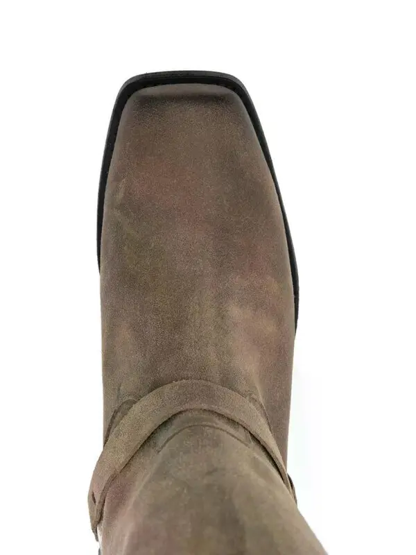 GOLDEN GOOSE Buckle-strap Suede Biker Boots