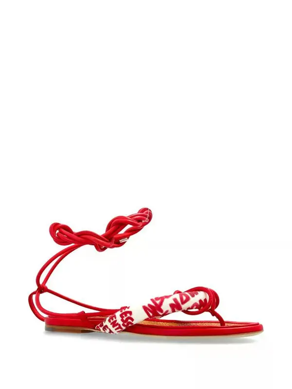 Dsquared2 Rebel Hibiscus Flat Sandals