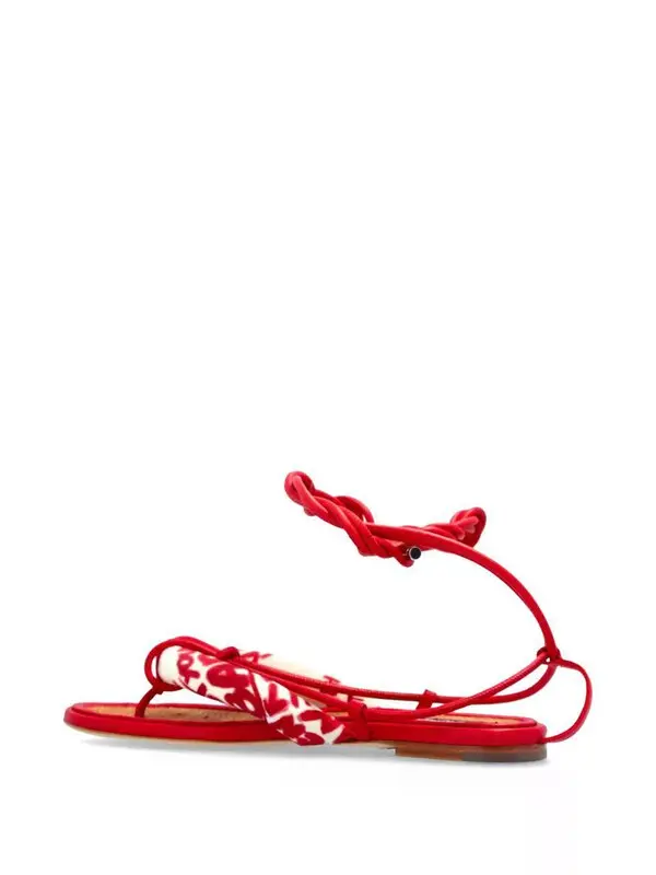 Dsquared2 Rebel Hibiscus Flat Sandals