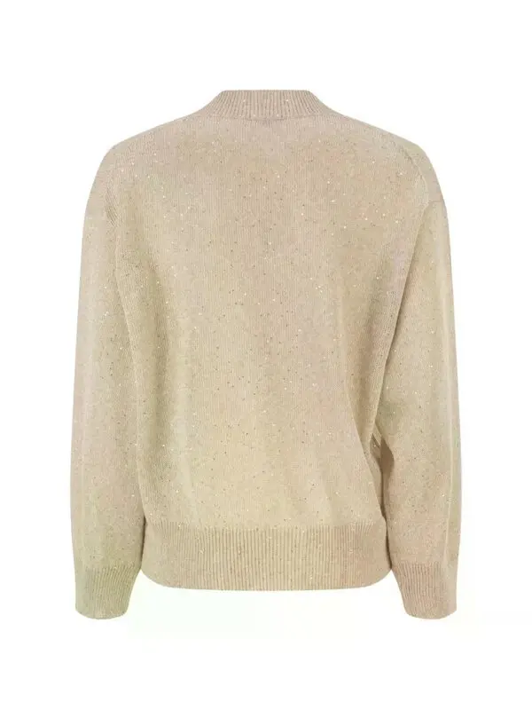 Brunello Cucinelli Sequin-embellished V-neck Sweater