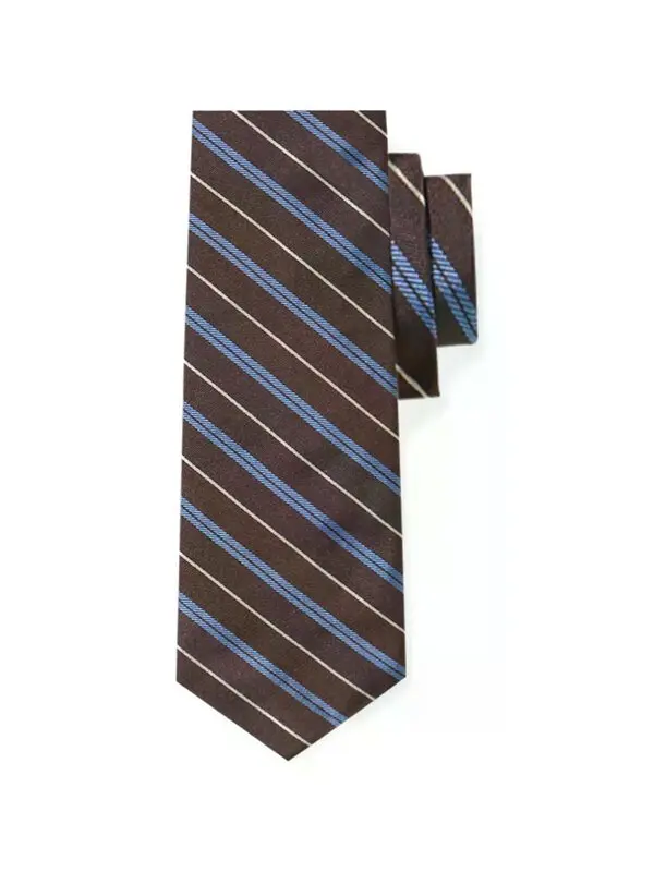 Brooks Brothers Regimental Striped Silk Tie - Brown
