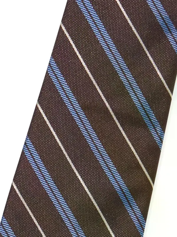 Brooks Brothers Regimental Striped Silk Tie - Brown