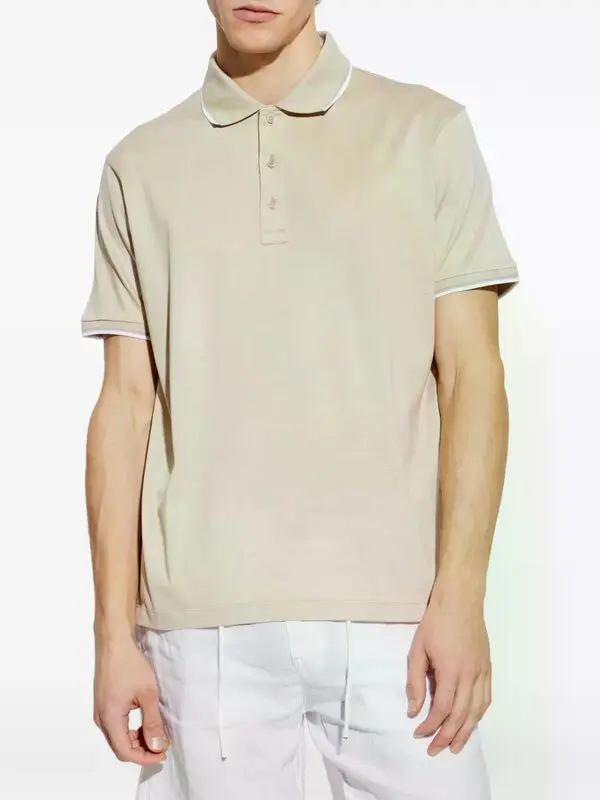 Paul & Shark Button-collared Polo Shirt - Neutrals