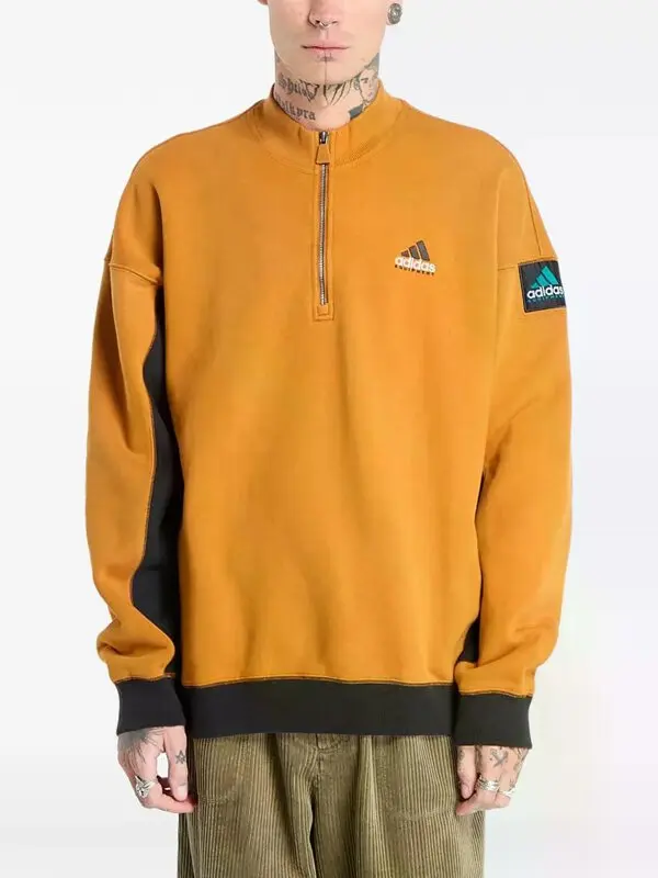Adidas Half-zip Sweatshirt - Brown