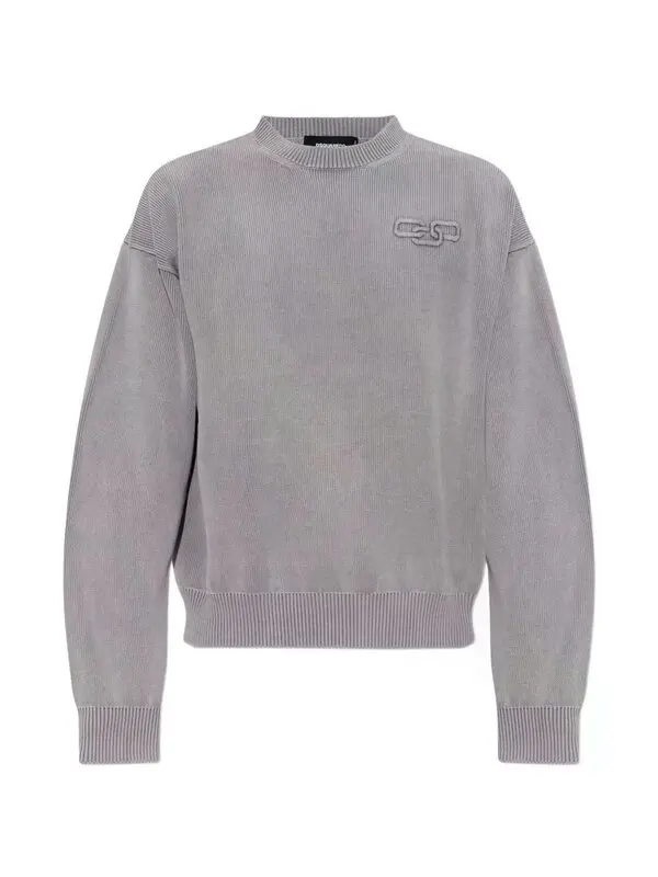 Dsquared2 Embroidered Logo Mock Neck Sweater