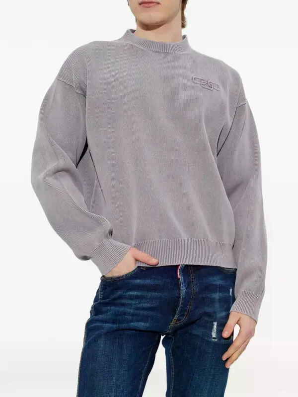 Dsquared2 Embroidered Logo Mock Neck Sweater