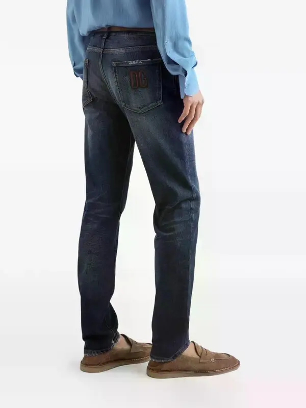 Dolce & Gabbana Logo Patch Jeans