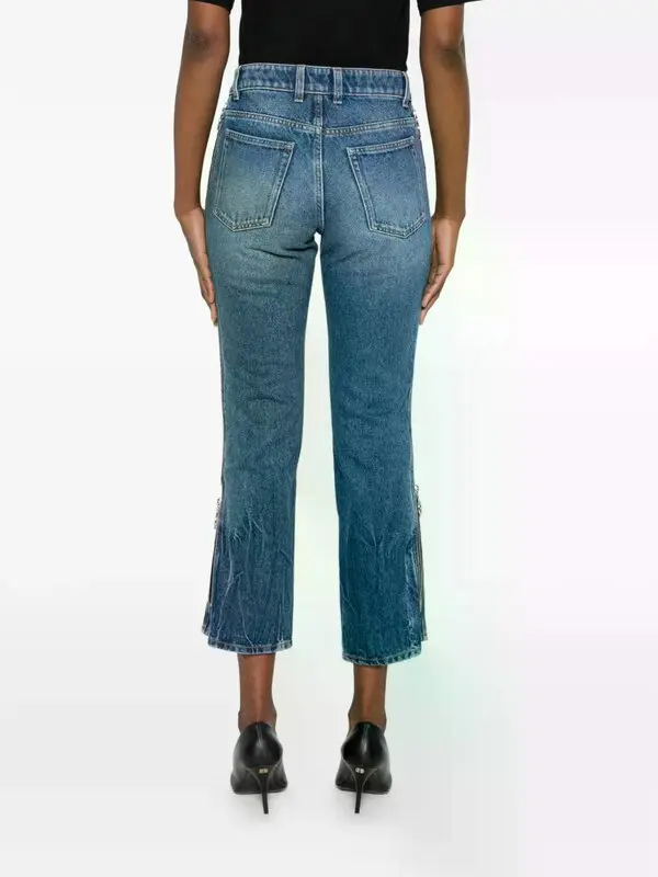 Rabanne Cropped Jeans With Side Zip Detail