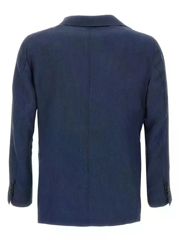 BARBA NAPOLI Button Blazer - Blue
